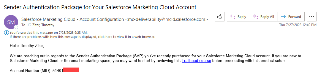 Sender Authentication Package (SAP) Walkthrough