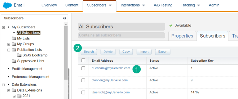 How to check subscriber status in All Subscribers