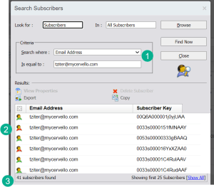 How to check subscriber status in All Subscribers