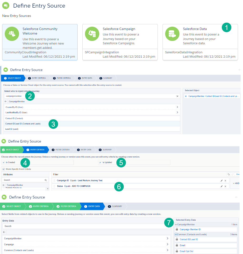 How to update a campaign member status using Salesforce Marketing Cloud