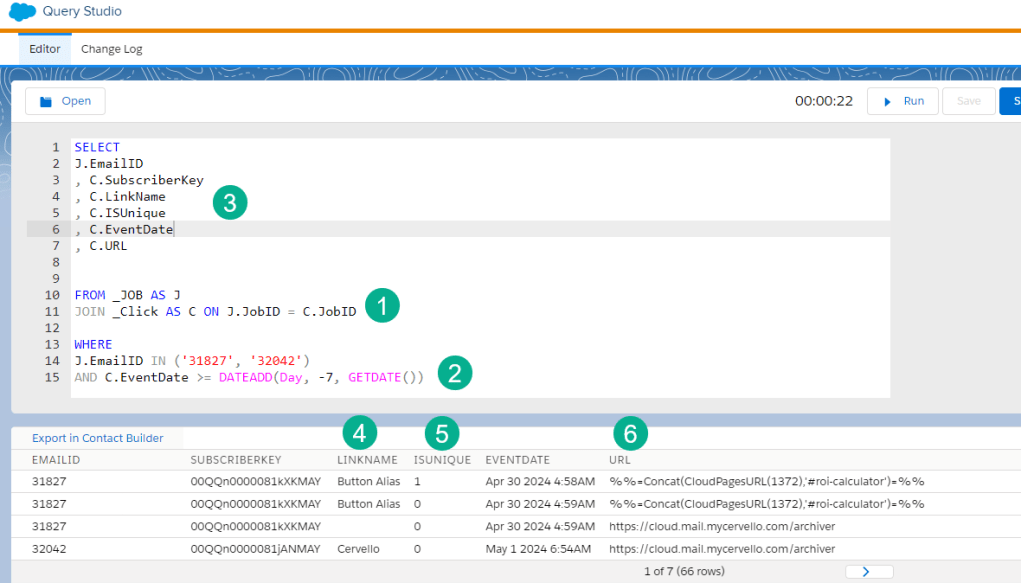 How to report on clicks in Marketing Cloud