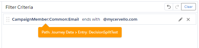 How to configure a decision split in a Journey in Marketing Cloud