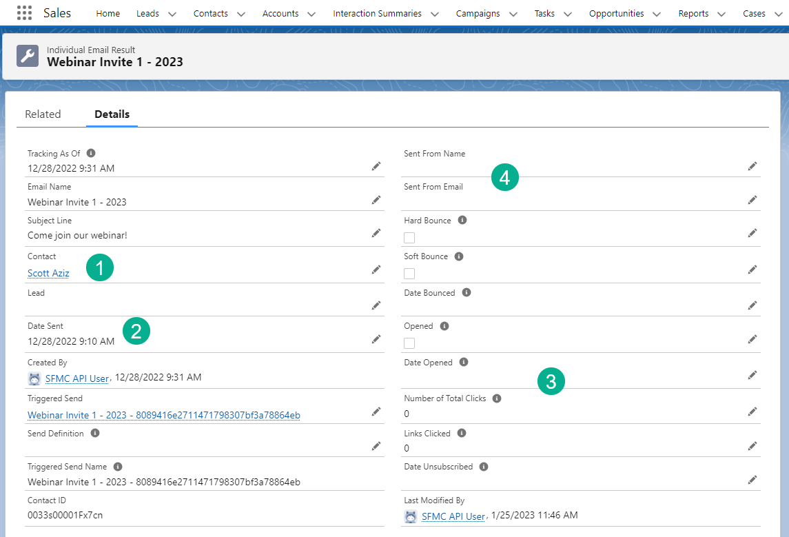 How to write tracking data from Marketing Cloud to Salesforce