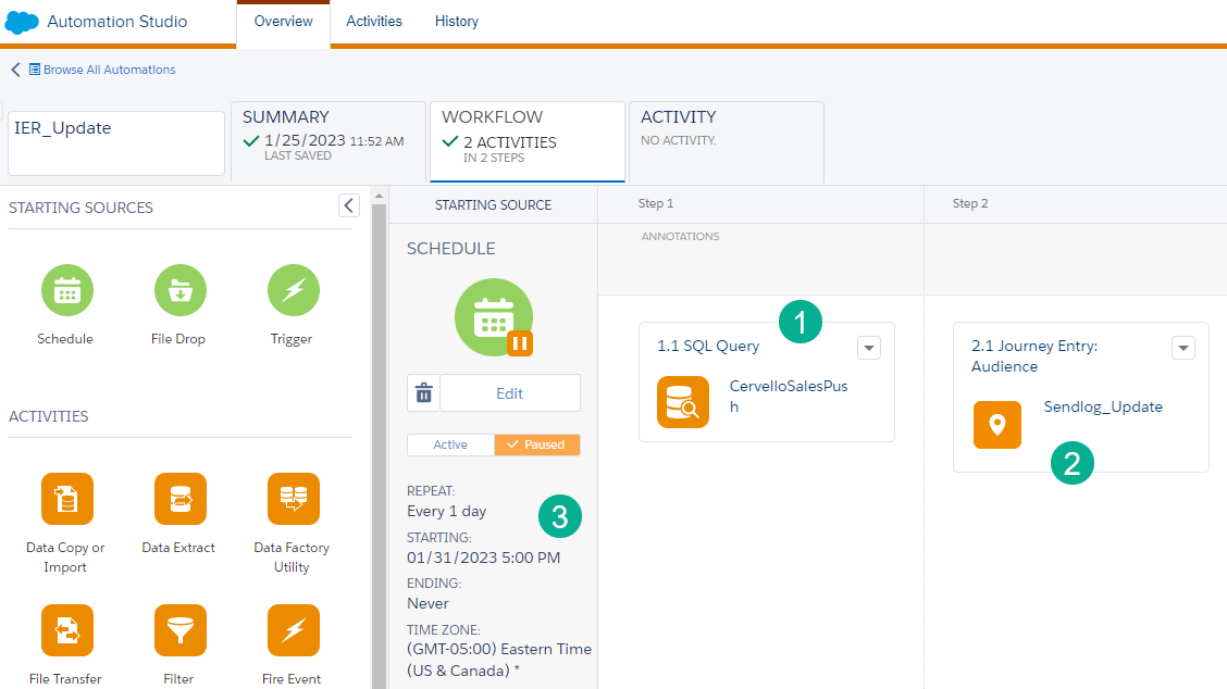 How to write tracking data from Marketing Cloud to Salesforce