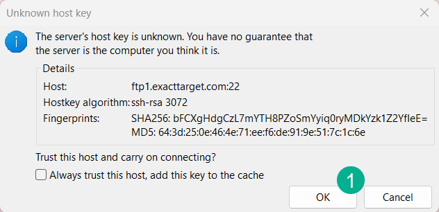 How to connect to the Marketing Cloud FTP or SFTP